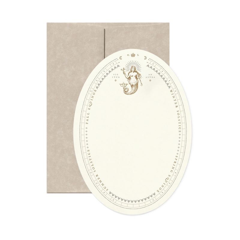 Ad Astra Mermaid Oval Card