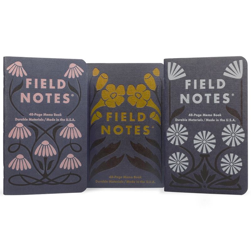 Field Notes Fall Flowers Memo Book 3-Pack