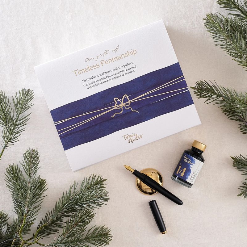 Tom's Studio Fountain Pen & Ink Gift Set - Black