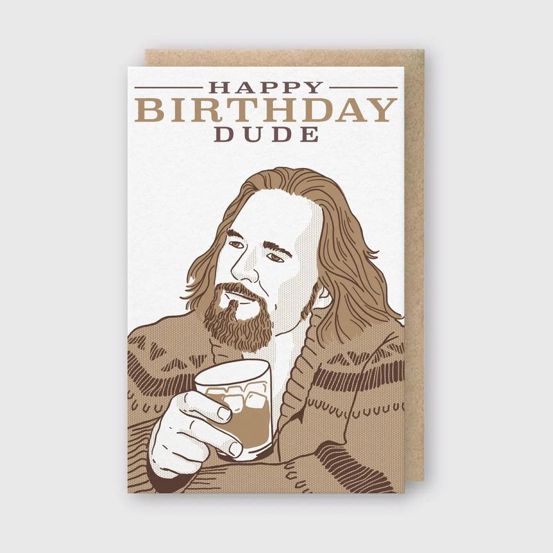 Happy Birthday Dude Letterpress Birthday Card | Pike Street Press