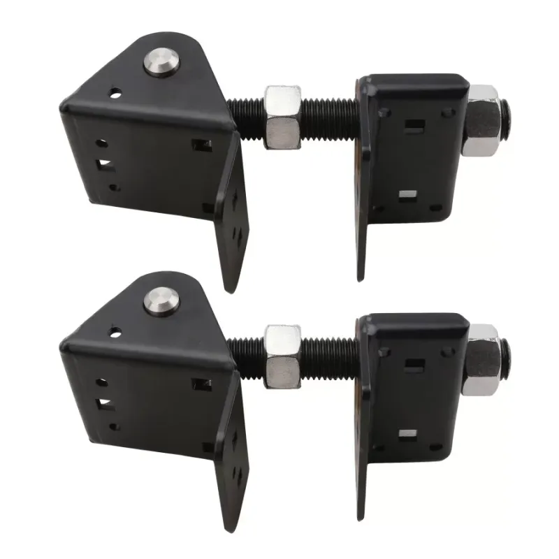 Goliath Heavy-Duty Industrial Swing Gate Hinge Pair - Powder Coated Black Bolt On 180 Degree ...
