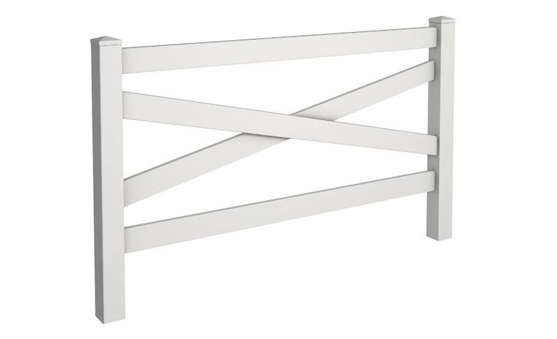 Durables Crossbuck Vinyl Ranch Rail Fencing