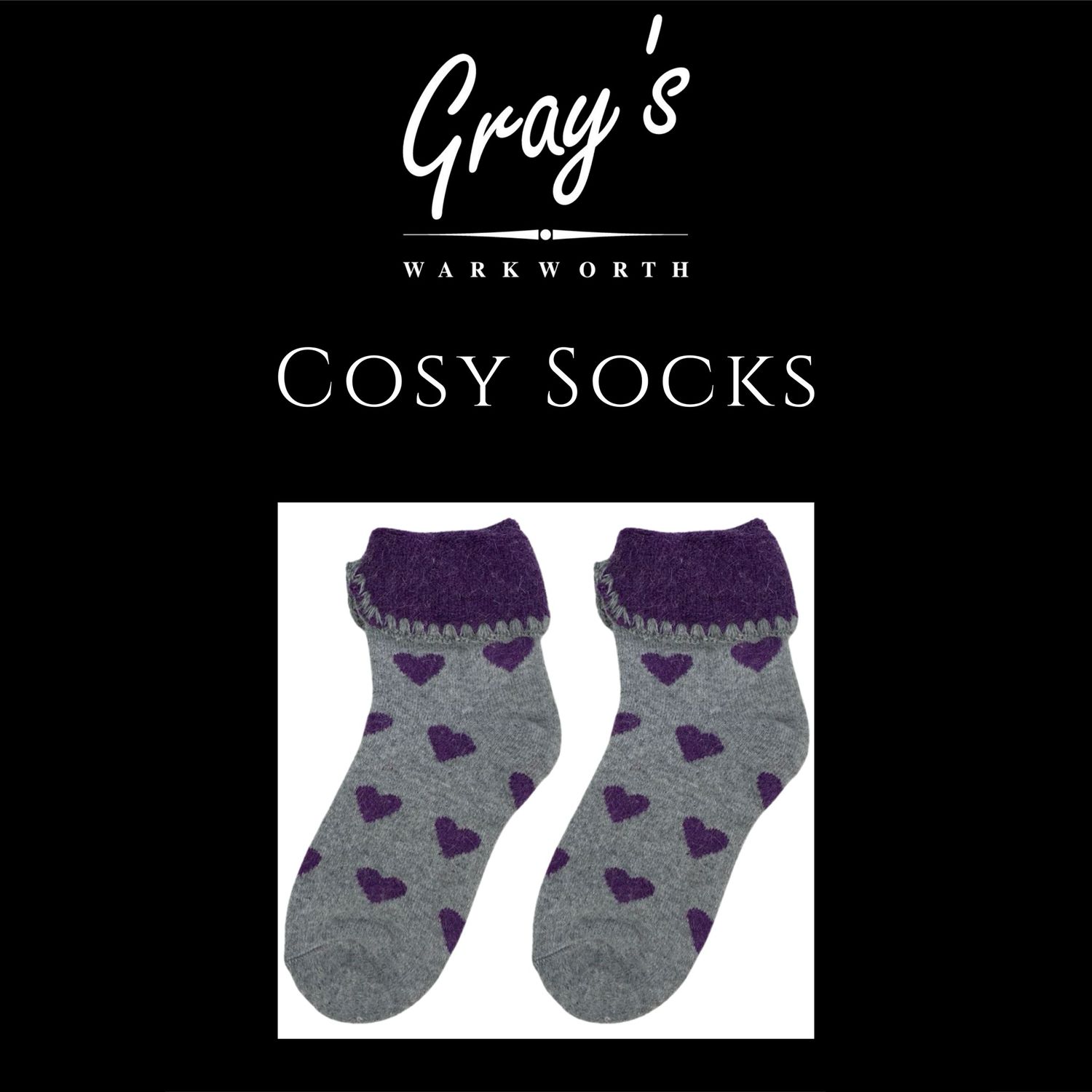 Cosy Cuff Socks, Perfect To Keep Your Feet Warm, Complimentary Wrapping ...