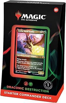 Magic the Gathering: Starter Commander Deck - Draconic Destruction (Red ...