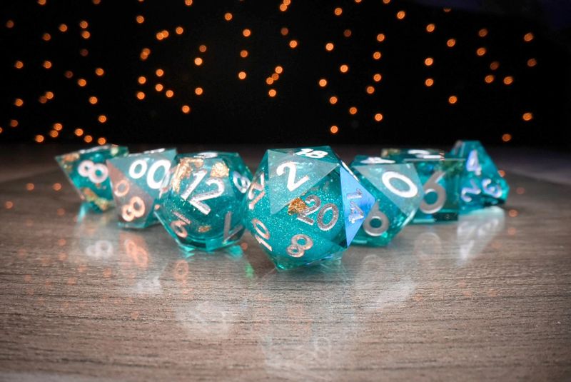 RPG Dice Set (7): Gen 2: Elixir Liquid Core Dice: Divine Sanctuary