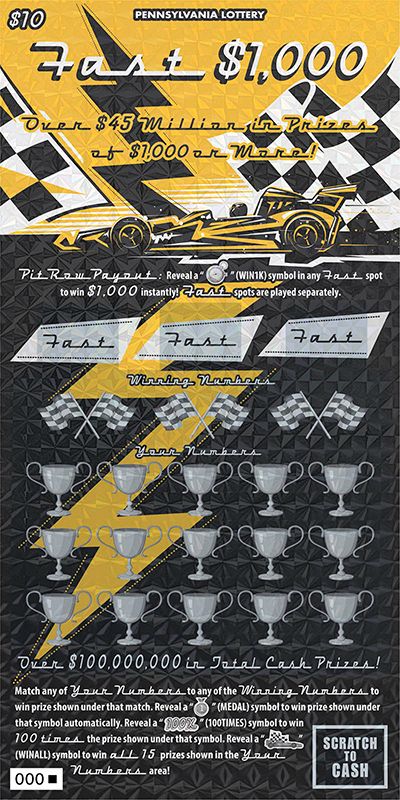 12.28.25 $300 in Fast $1,000 PA Lottery Scratch-Off Tickets