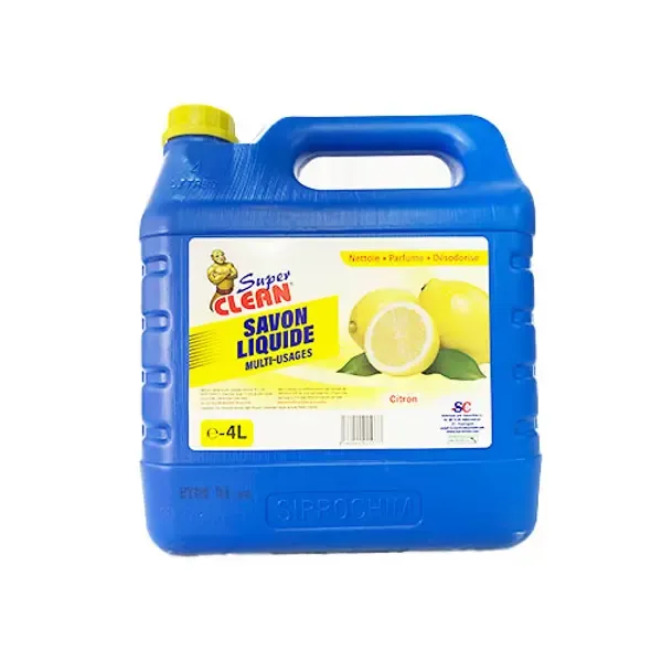 SUPER CLEAN - Savon liquide multi-usages au citron 4L