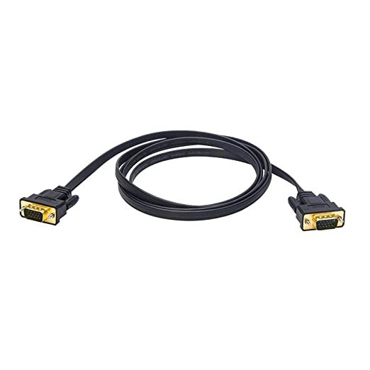 DTECH Câble VGA plat ultra fin pour écran d'ordinateur