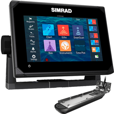 Simrad Go7 XSR with Active transducer and charts