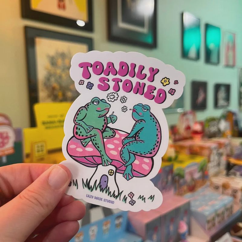 Toadily Stoned Sticker