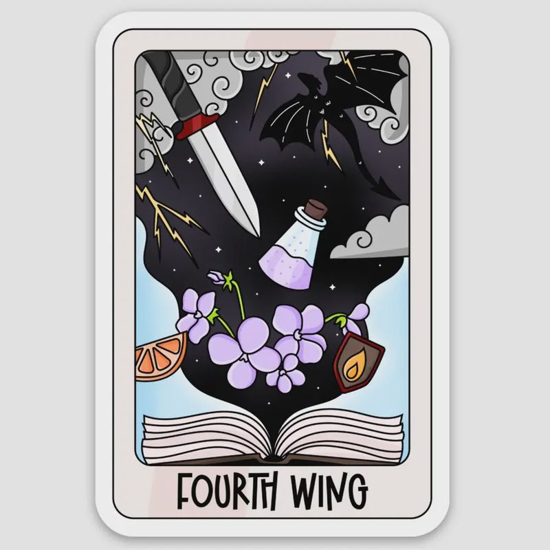 Fourth Wing Tarot Card Sticker