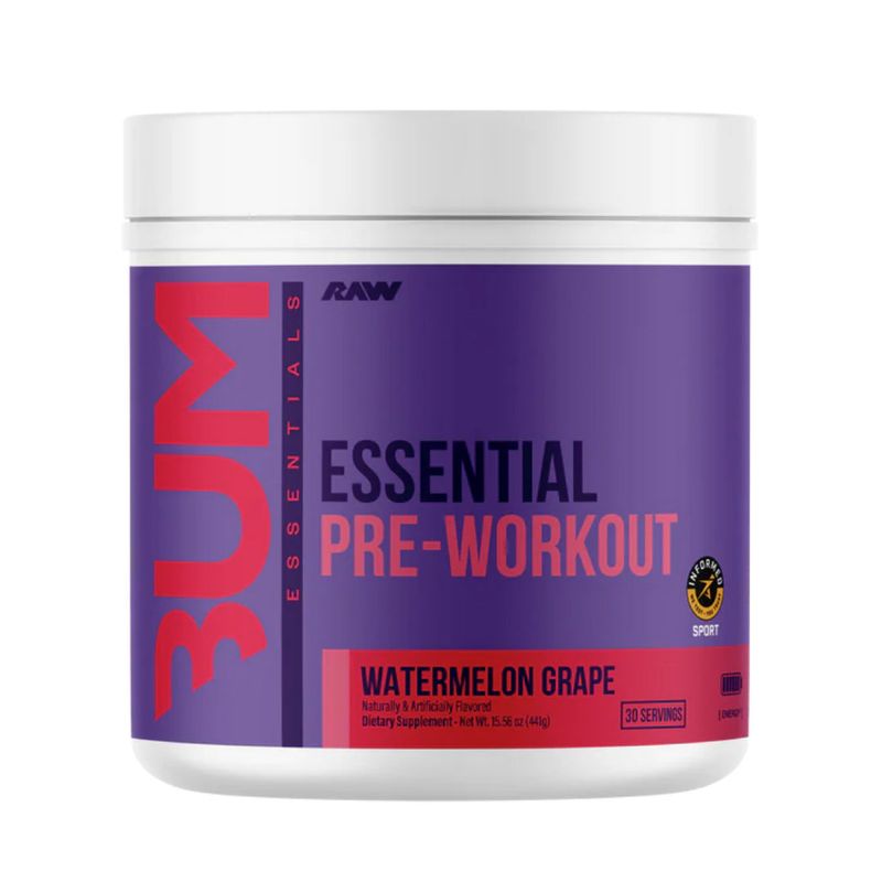 RAW CBUM ESSENTIAL PRE-WORKOUT WATERMELON GRAPE