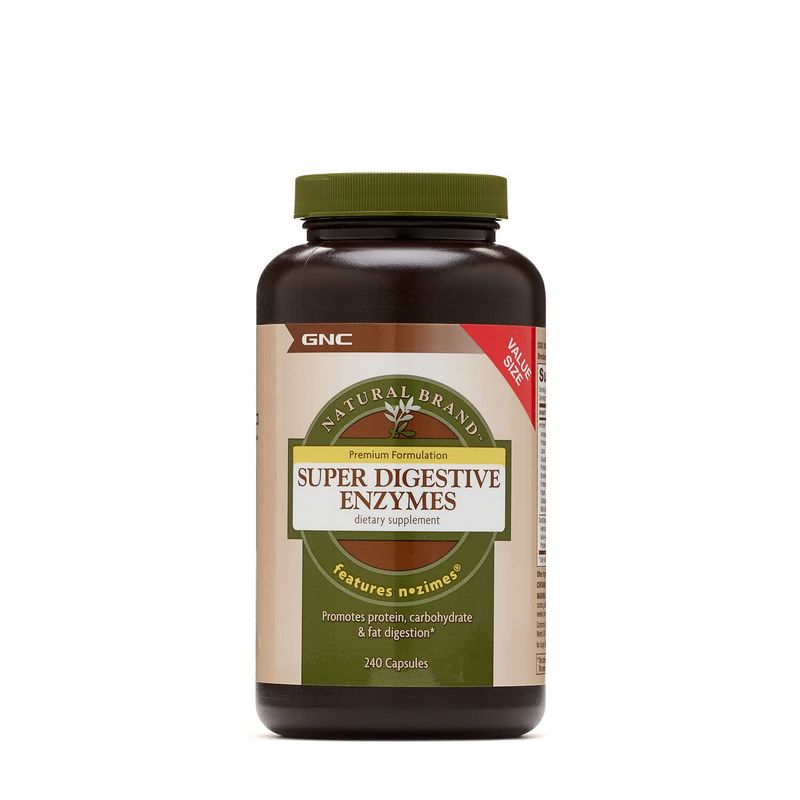 GNC Natural Brand Super Digestive Enzymes, 240 Capsules, Sup