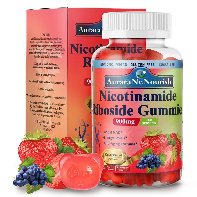 NAD Supplement Gummies Sugar-Free, NAD Nicotinamide Riboside ...