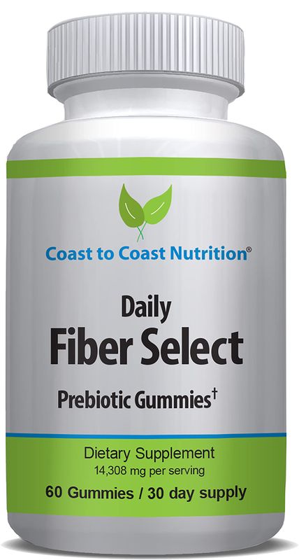 Daily Fiber Select Prebiotic Fiber Supplement Gummies. Soft Chewy Fiber ...