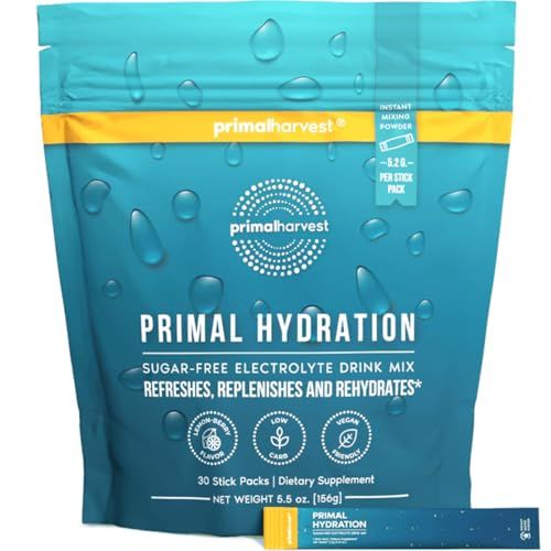 Primal Harvest Electrolytes Powder Packets Primal Hydration,