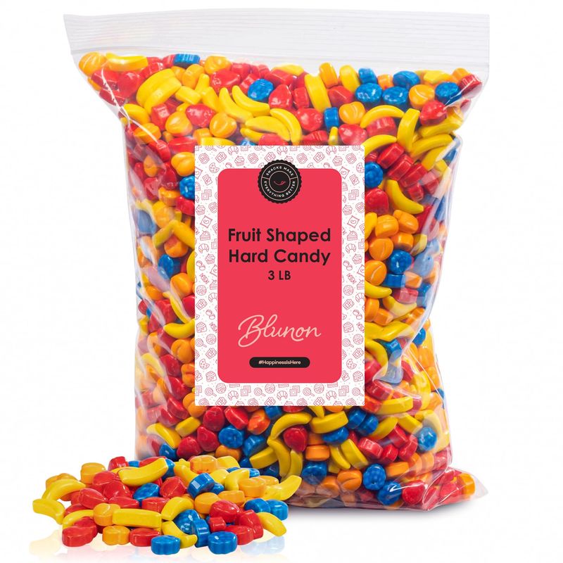 Fruit Shaped Hard Candy - 3 Pounds Bulk - Kids Candies Nostalgic ...