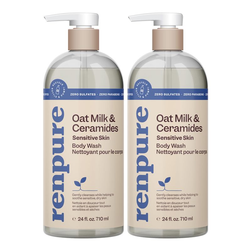 Renpure Oat Milk & Ceramides Body Wash - For Gentle Cleansing ...