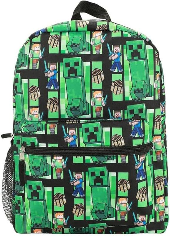 Minecraft Creeper AOP Kids Back To School Backpack