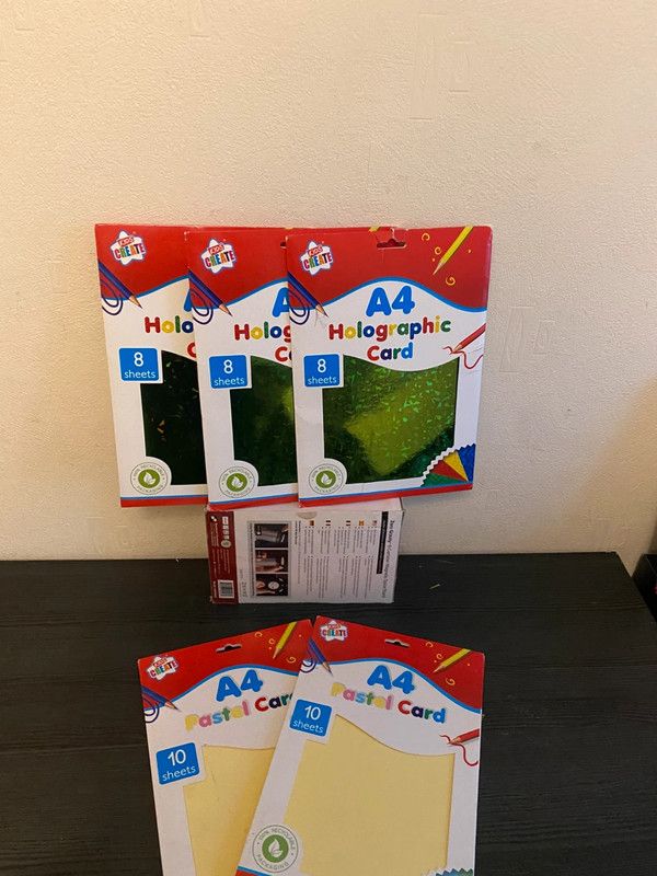 Coloured Card - Pack of 5