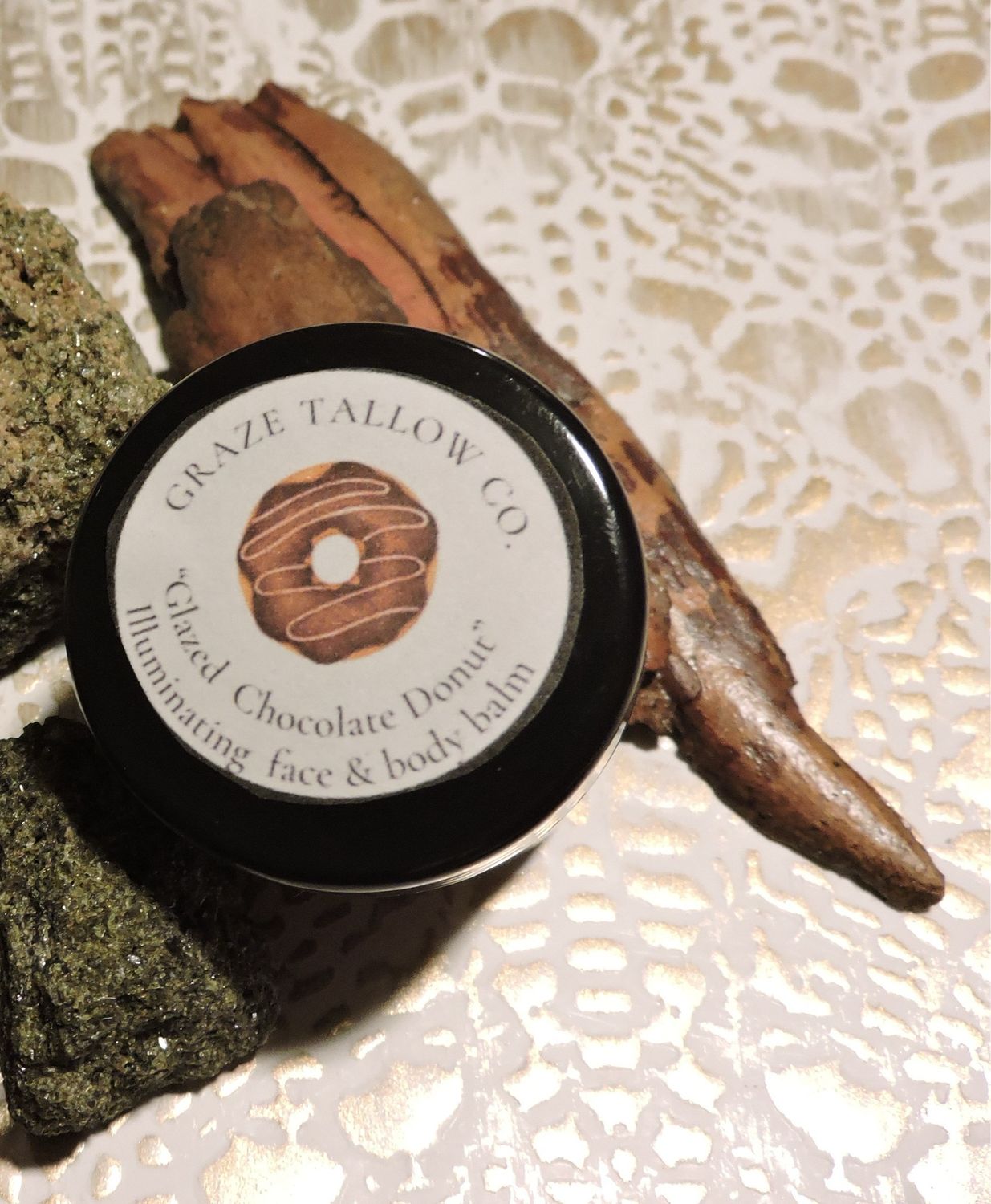 "Glazed Chocolate Donut" Illuminating Tallow Face & Body Balm 50% Off Sale