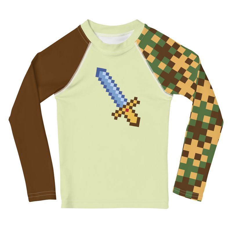 In the Style of Minecraft | Youth Rash Guard