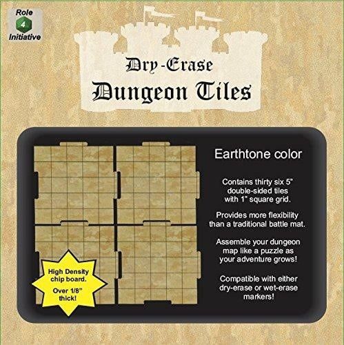 DRY ERASE DUNGEON TILES: 5" EARTHTONE PACK