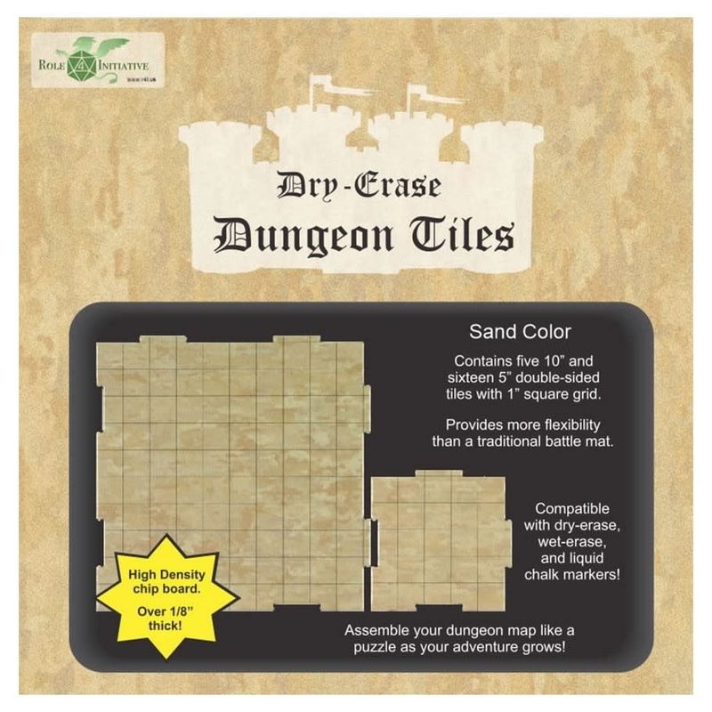 DRY ERASE DUNGEON TILES: SAND COLOR COMBO PACK