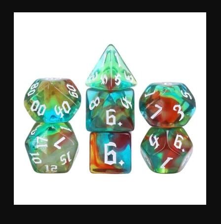 DICE SET 7 RPG WIND ELVES