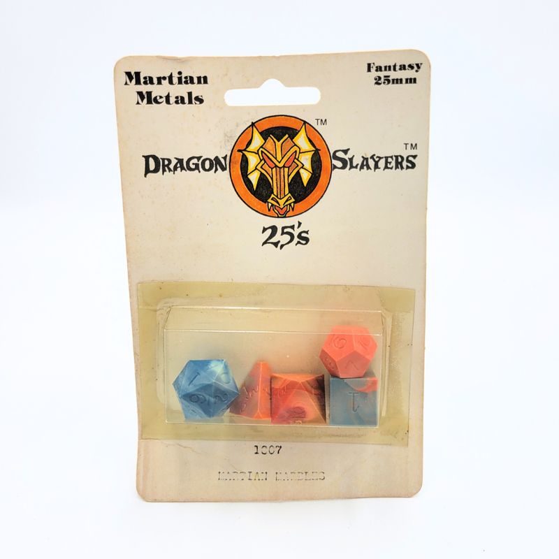 DICE SET 5 DRAGON SLAYERS MARTIAN MARBLES (Vintage!)