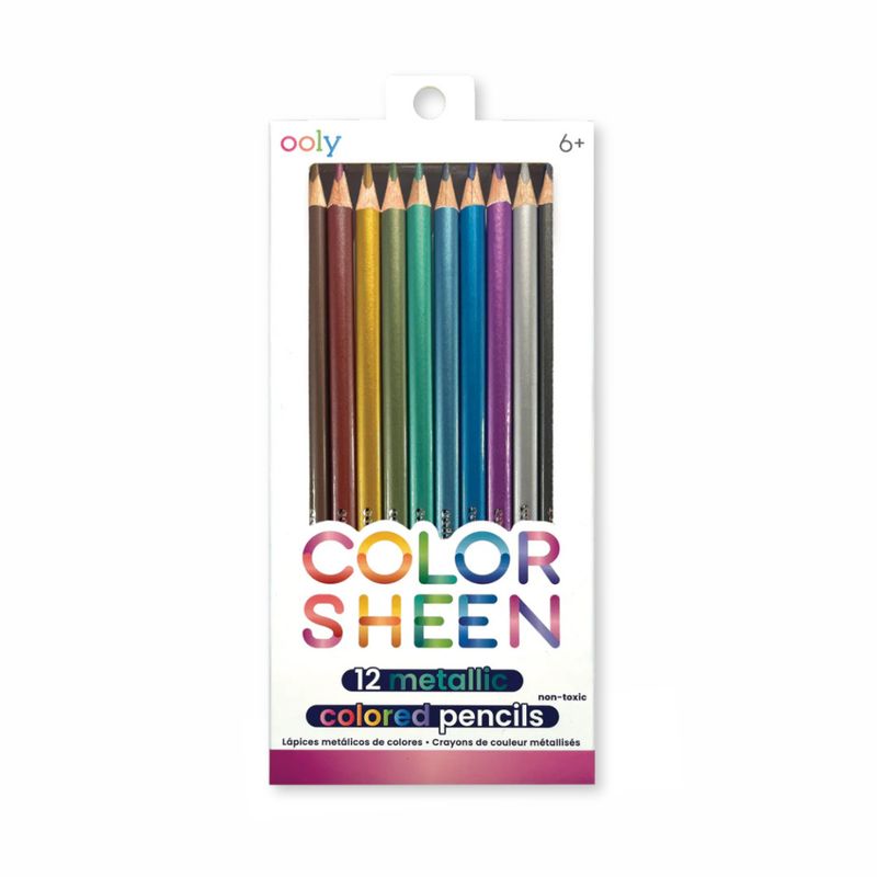 COLORED PENCILS METALLIC COLOR SHEEN 12CT