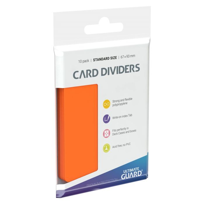 CARD DIVIDERS STANDARD SIZE ORANGE