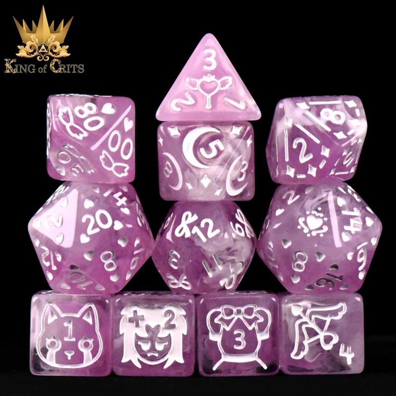 dnd DICE SET 11 MAGICAL GIRLS