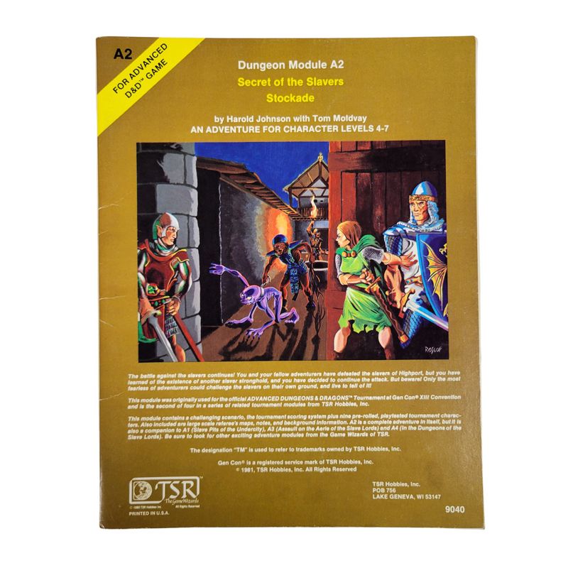 AD&D: A2 - SECRET OF THE SLAVERS STOCKADE (3rd Printing, 1981)