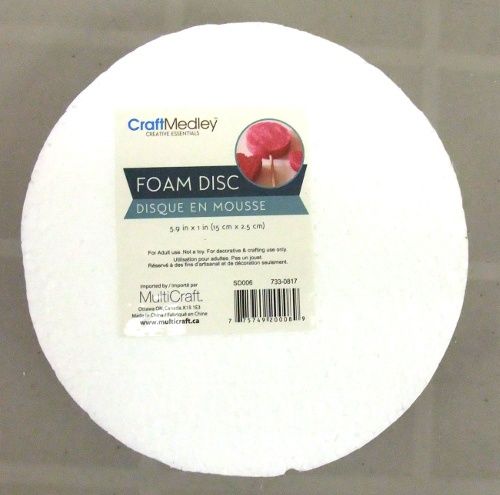 Disque en styromousse 6"x1"