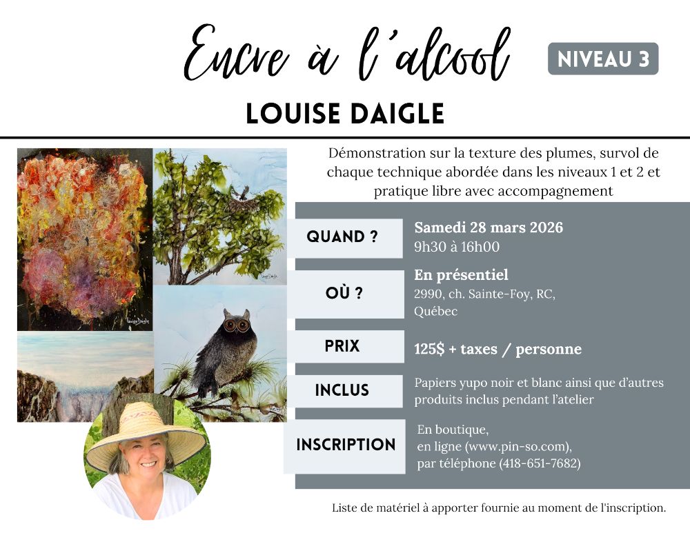 2026-03-28 Encre à l'alcool Niveau 3 - Louise Daigle