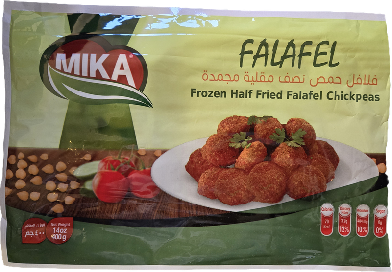 Mika - Frozen Half-Fried Falafel Chickpeas - 400 grams Package