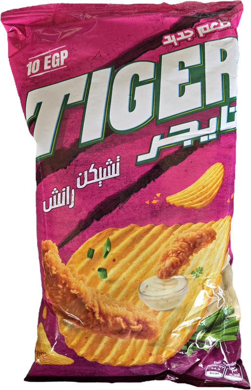 Tiger fried potato chips - Chicken Ranch - 50g Package