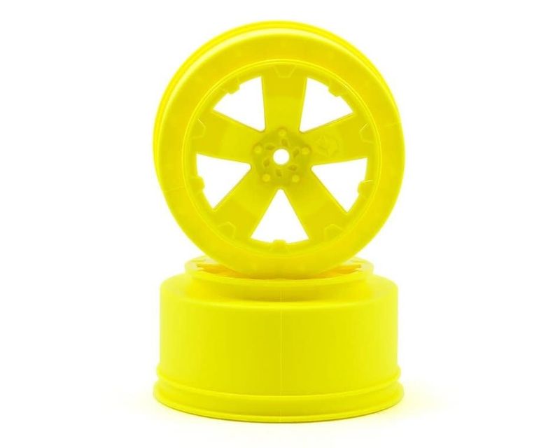 Avid RC 12mm Hex "Sabertooth" Short Course Wheels (Yellow) (2) (22SCT ...