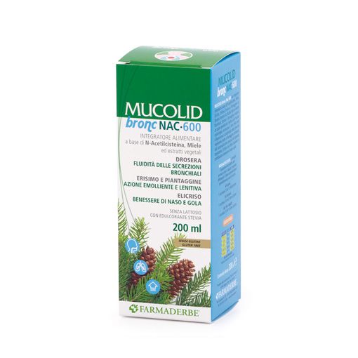 Mucolid Bronc NAC 600 200 ml | Farmaderbe | Rosatea