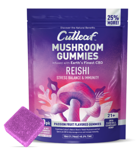 Cutleaf Mushroom Gummies 10 Count Reishi
