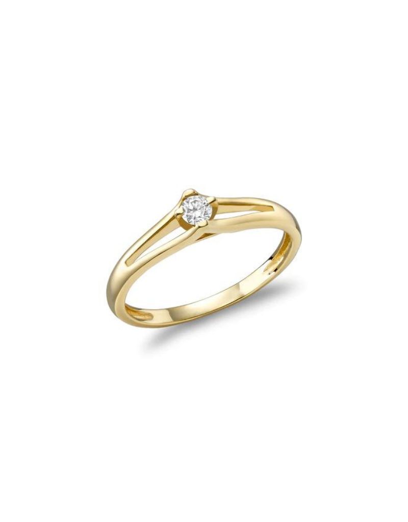 Diamond ring ladies 10k gold 1=0.07ct I H-I - Store - Les Chemins D`or