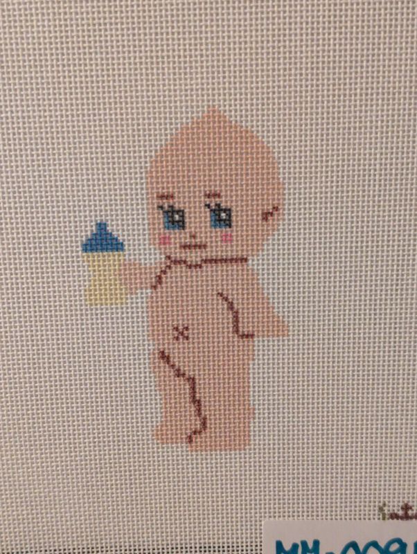 Kewpie with Blue Bottle 2x4 18M