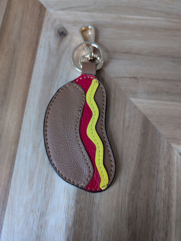 Leather Key FOB Hot Dog