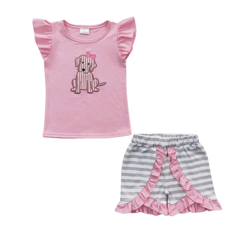 Ruffle Dog Short Set