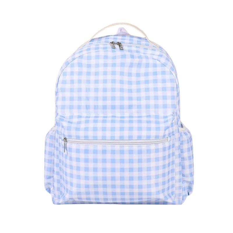Blue Gingham Backpack