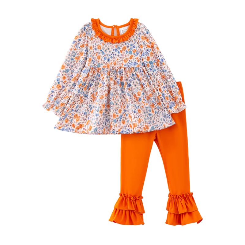 Fall Floral Ruffle Set