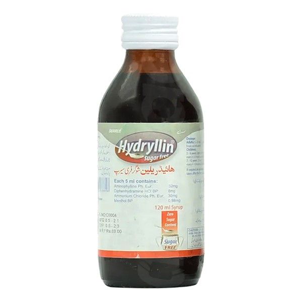 HYDRYLLIN SUGAR FREE SYRUP 120 ML