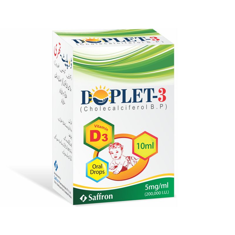 DOPLET 3 VITAMIN D3 ORAL DROPS 5MG/ML 10ML