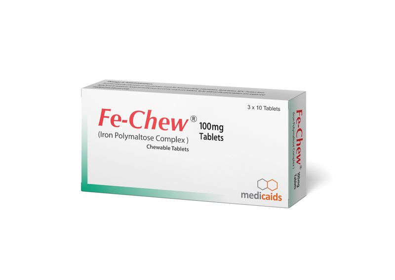 FE CHEW 100MG TABLET